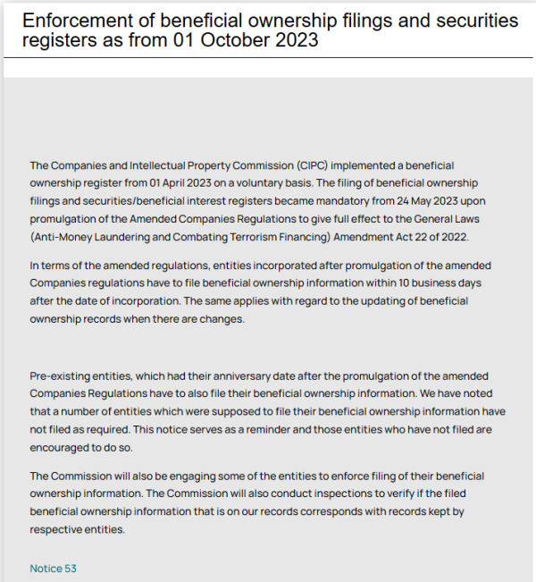 CIPC BENEFICIAL OWNERSHIP - LABT